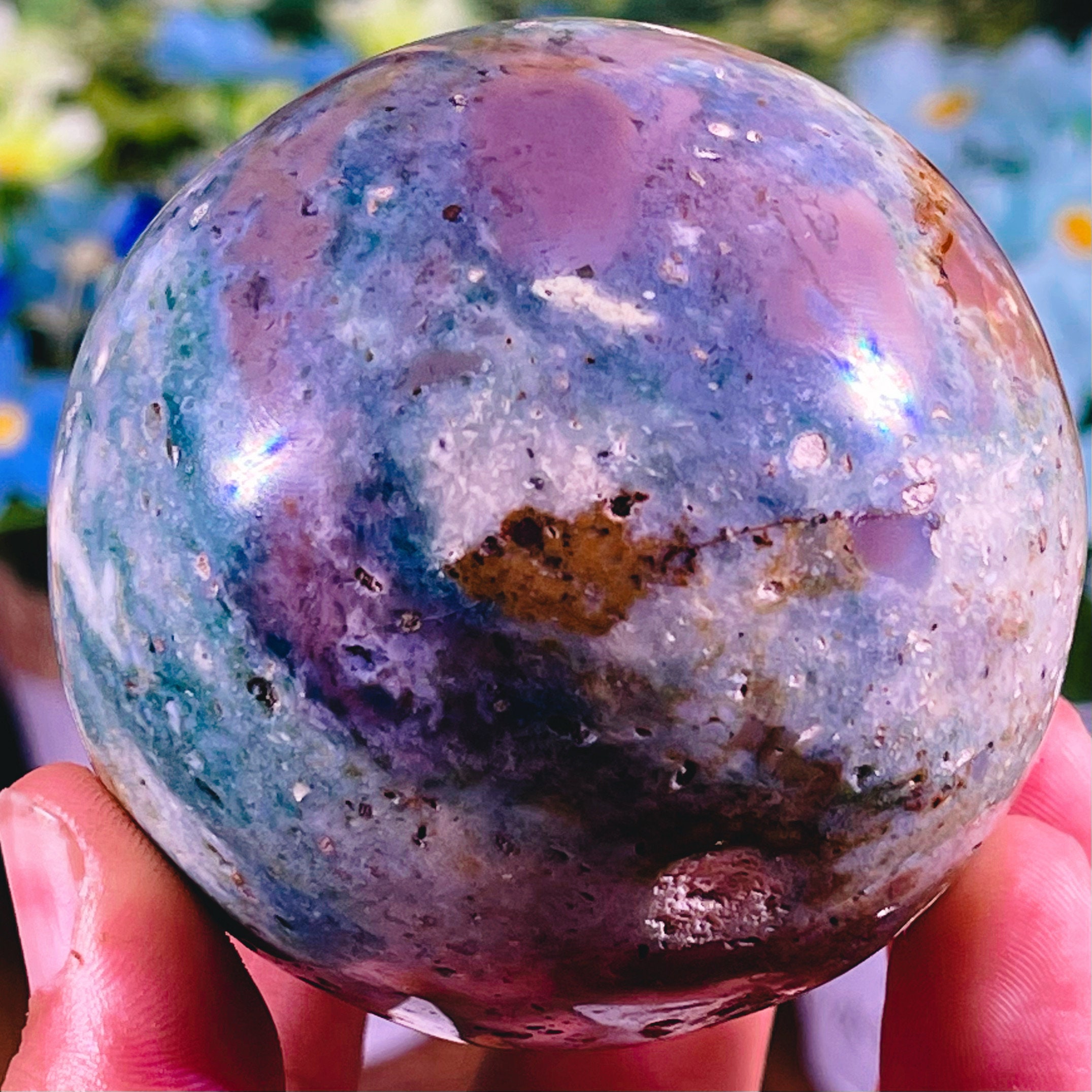 Ocean Jasper Ball Polychrome Natural Aquatic Ball / Crystal - Etsy