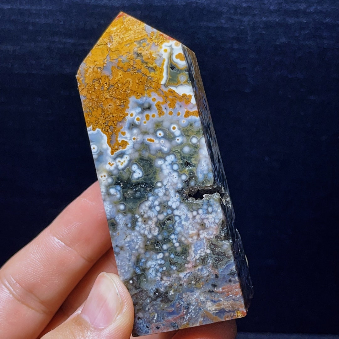 Ocean Jasper Tower, Rare, Orbicular Ocean Jasper Tower, High Quality ...