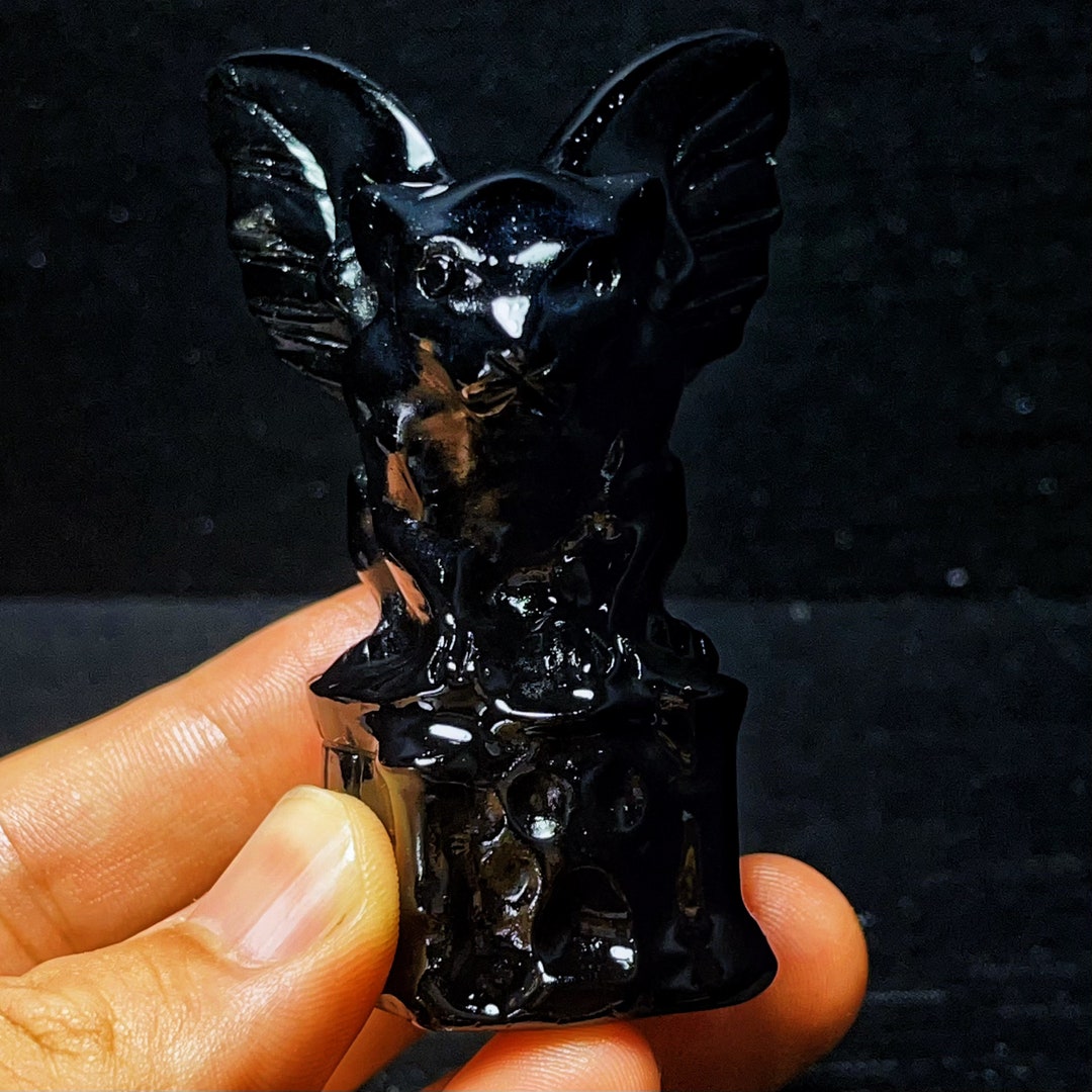 Obsidian Flying Dragon Quartz Crystal Sculpture - Etsy