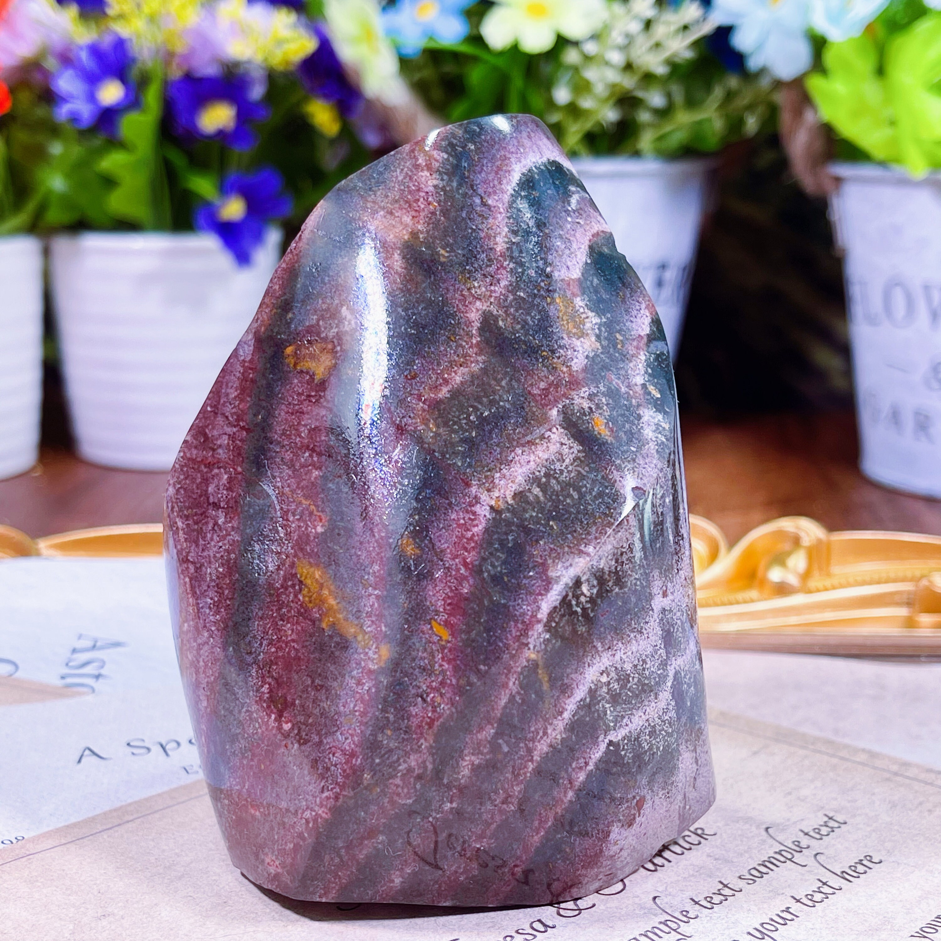 Ocean Jasper Flame Ocean Jasper Tower /orbicular Jasper - Etsy