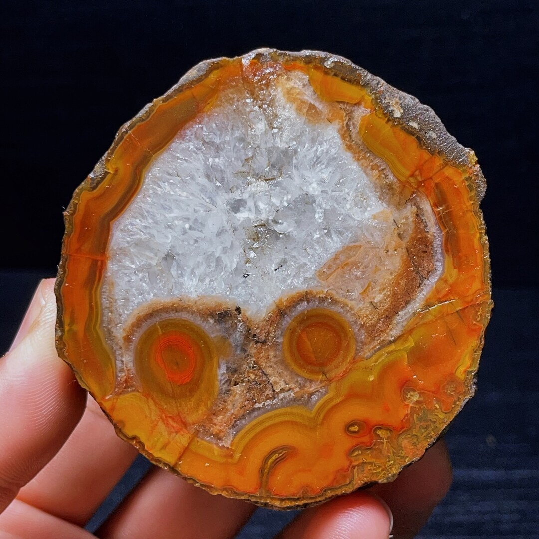 Natural Red Agate Slice: Warring States Crystal, Reiki Healing Stone - Etsy