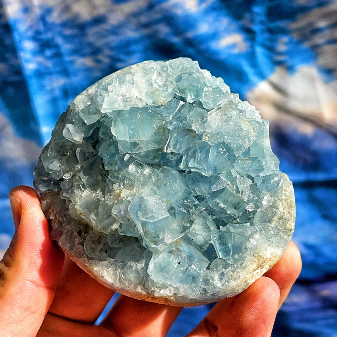 Natural Blue Crystal Cave, Irregular Random Follow-up Crystal Cave ...