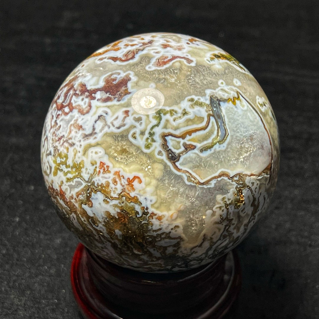 Natural Ocean Jasper Ball / Fruit Jsaper/green Jasper/ Red Jasper ...