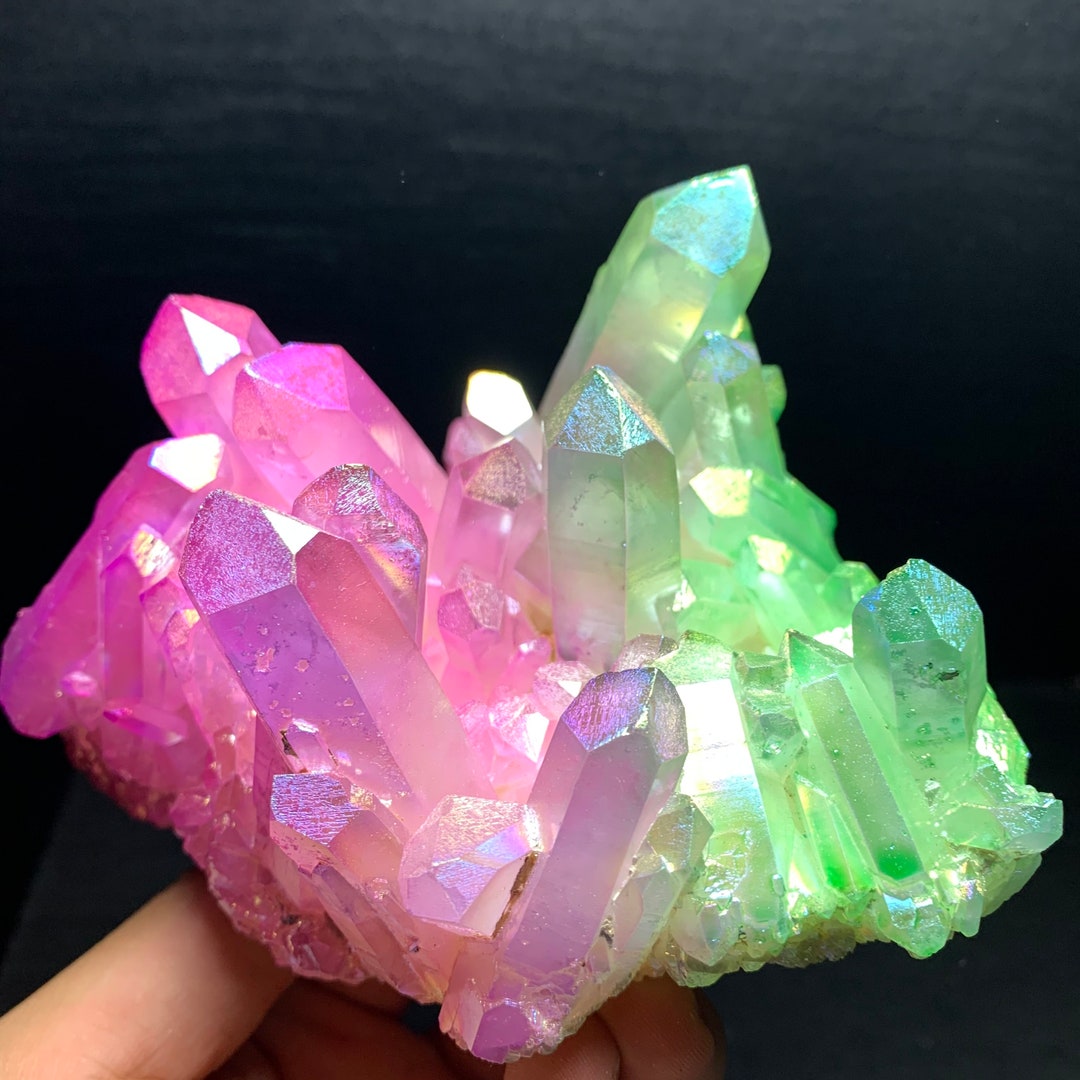 Electroplated Double Color Crystal Cluster/electroplated Crystal ...