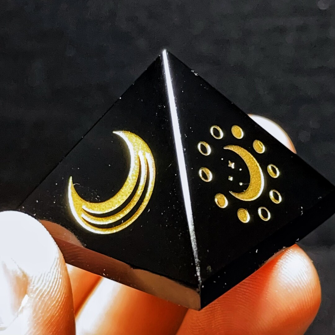 Natural Obsidian Pyramid Quartz Crystal ,crystal Heal,,crystal ...