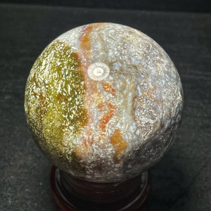 Natural Ocean Jasper Ball / Fruit Jsaper/green Jasper/ Red - Etsy