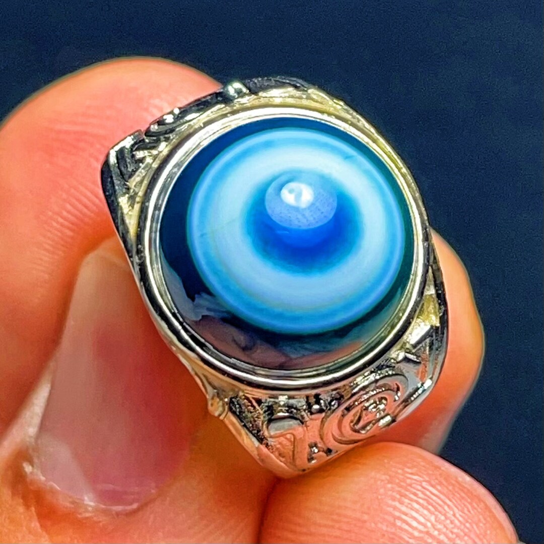 Gobi Agate Eyes Rings, Shiva Eye Sterling Rings, Statement Rings, Third ...