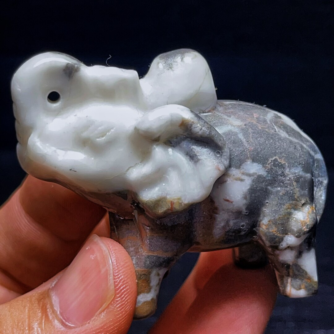 Hand Carved Crystal Elephant, Quartz Mineral Specimen, Healing Gift - Etsy