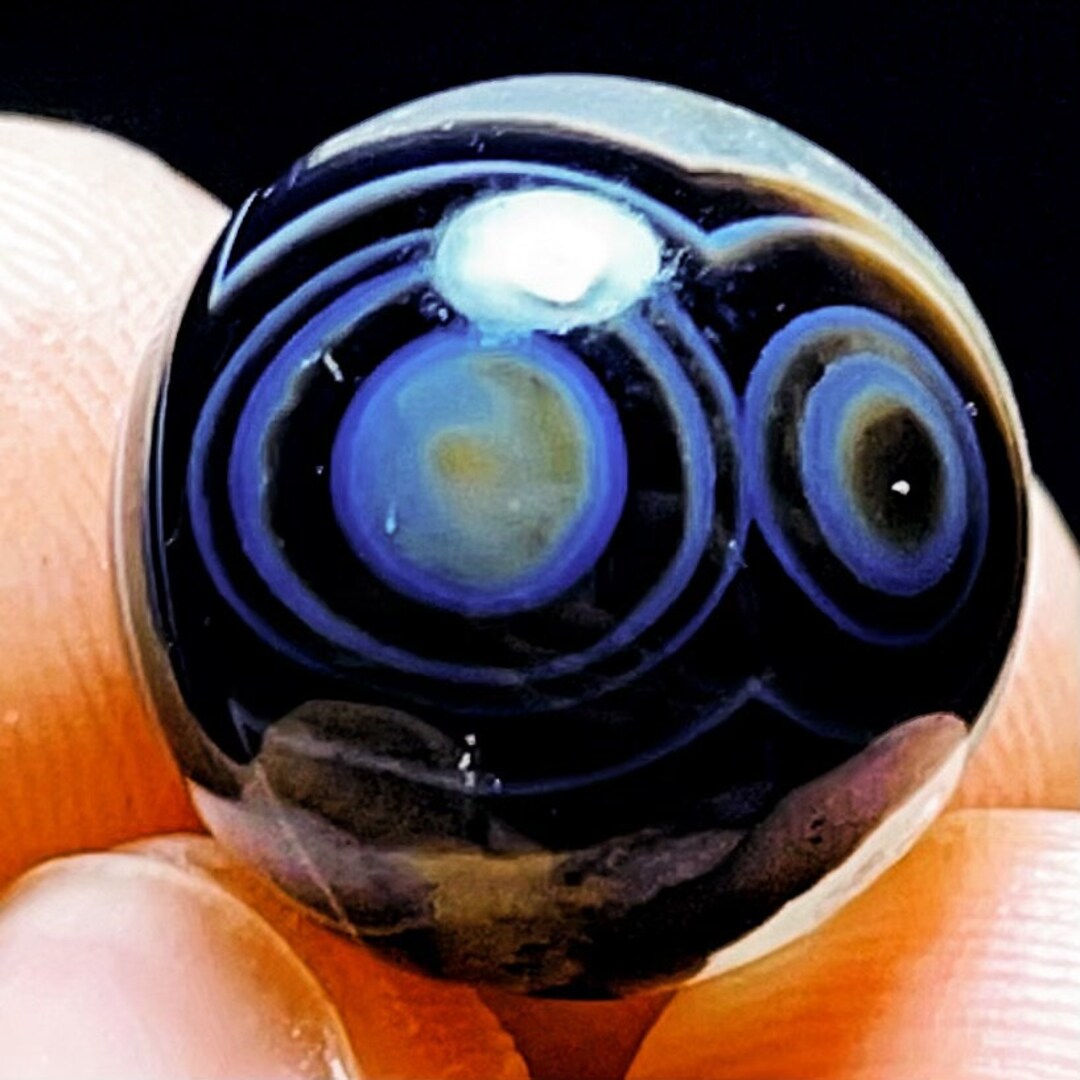TOP 5G Natural Gobi Agate Eyes Ball/silk Agate Stone Madagascar ...