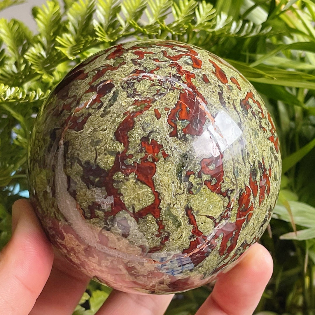 Natural Dragon Blood Stone Ball Rare Dragon Blood Stone Sphere ，quartz ...