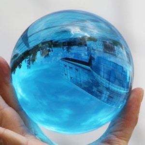 Crystal Ball, Blue Crystal Ball Glass Gaze Crystal Ball Divination ...