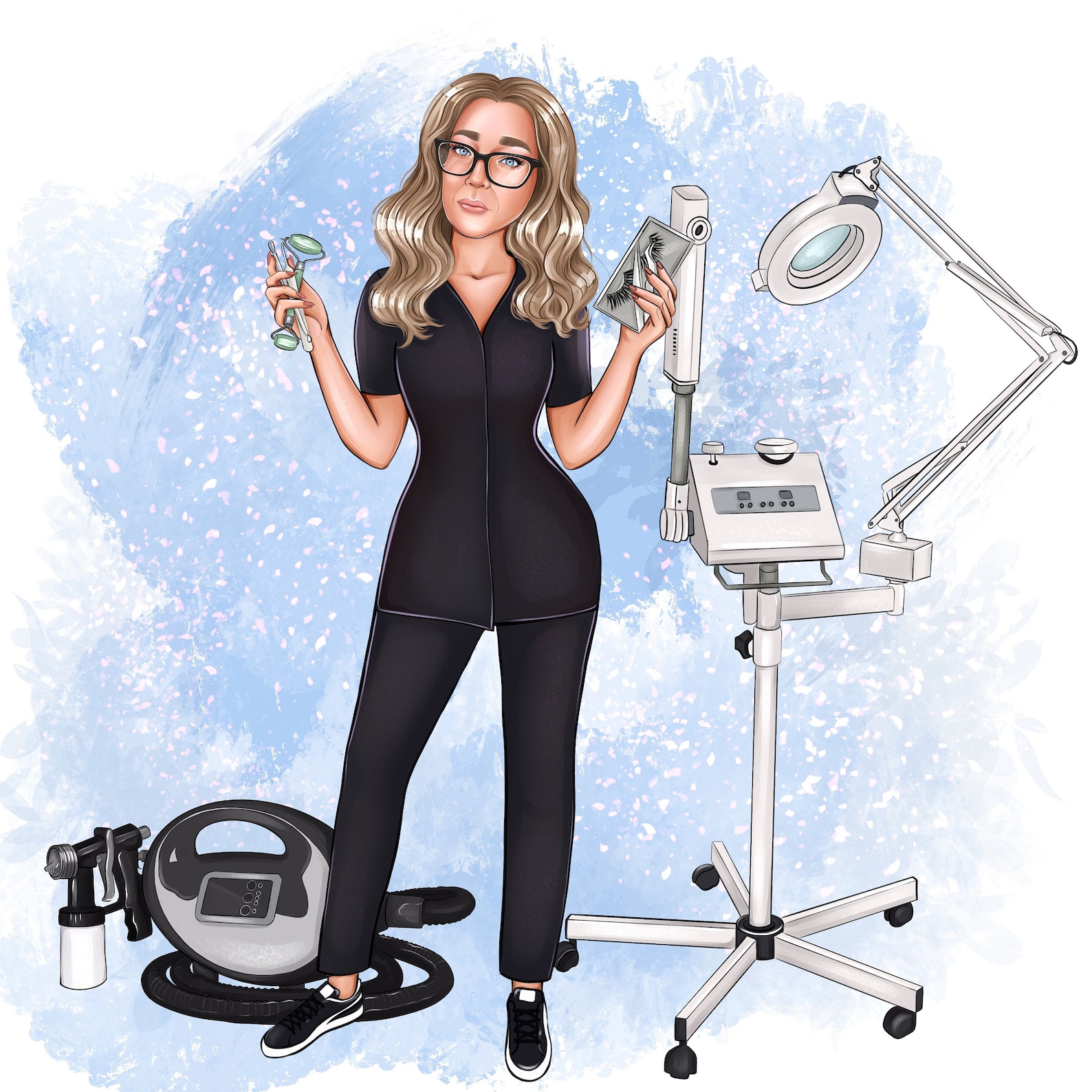 Esthetician Logo Design Custom Logo for Business Cartoon | Etsy