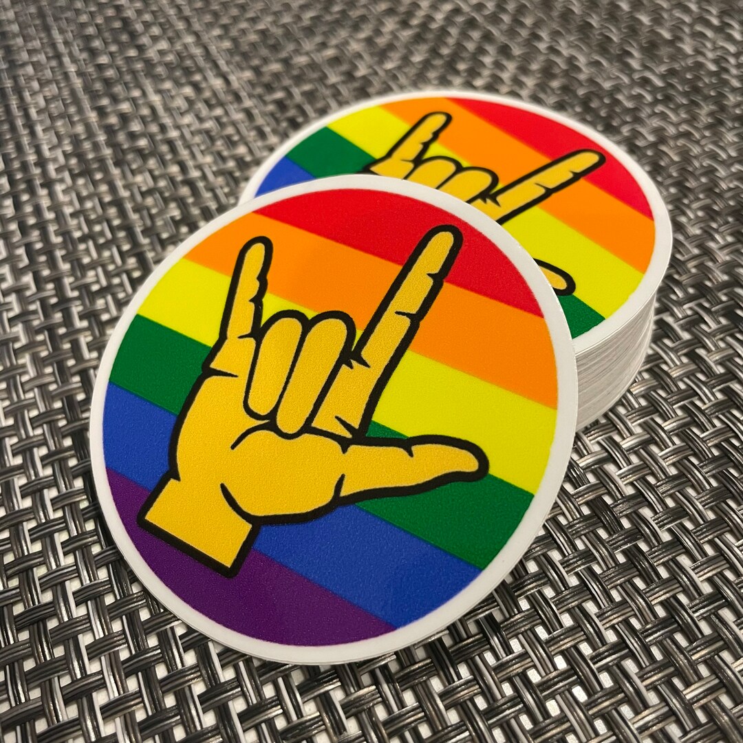 ASL Rainbow ILY skin-medium - Etsy