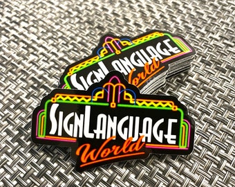 ASL Interpreter Logo American Sign Language Bumper Stickers - Etsy