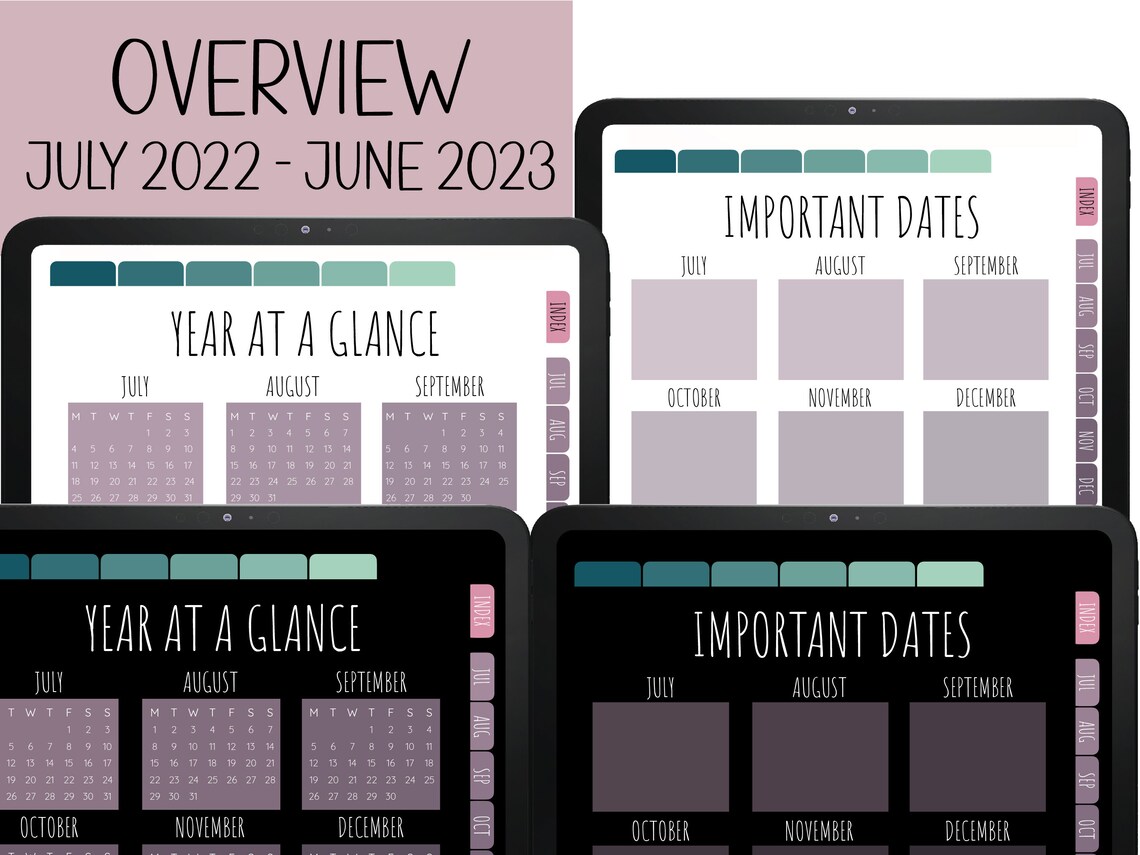 MID YEAR PLANNER 2022 2023 Digital Student Planner - Etsy
