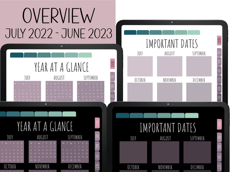 MID YEAR PLANNER 2022 2023 Digital Student Planner - Etsy