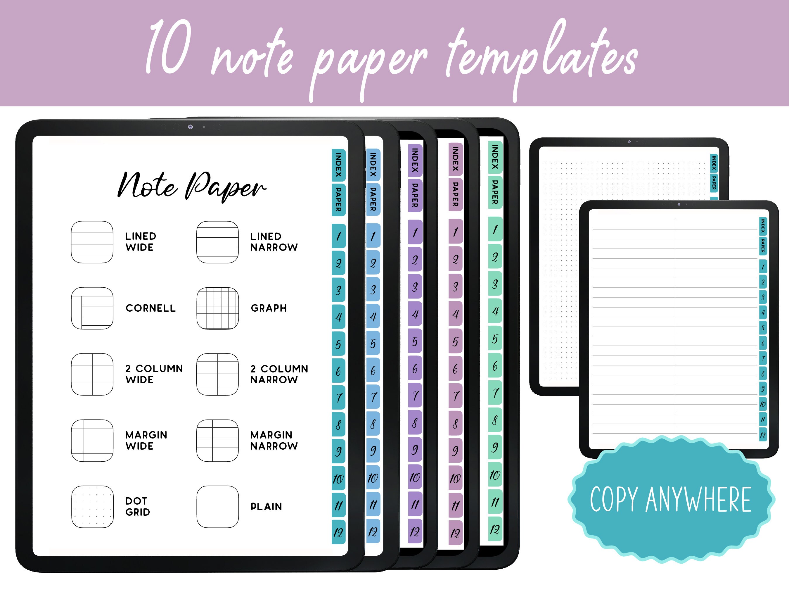 Hyperlinked Notebook Goodnotes, DIGITAL NOTEBOOK 12 Subject, Notability ...