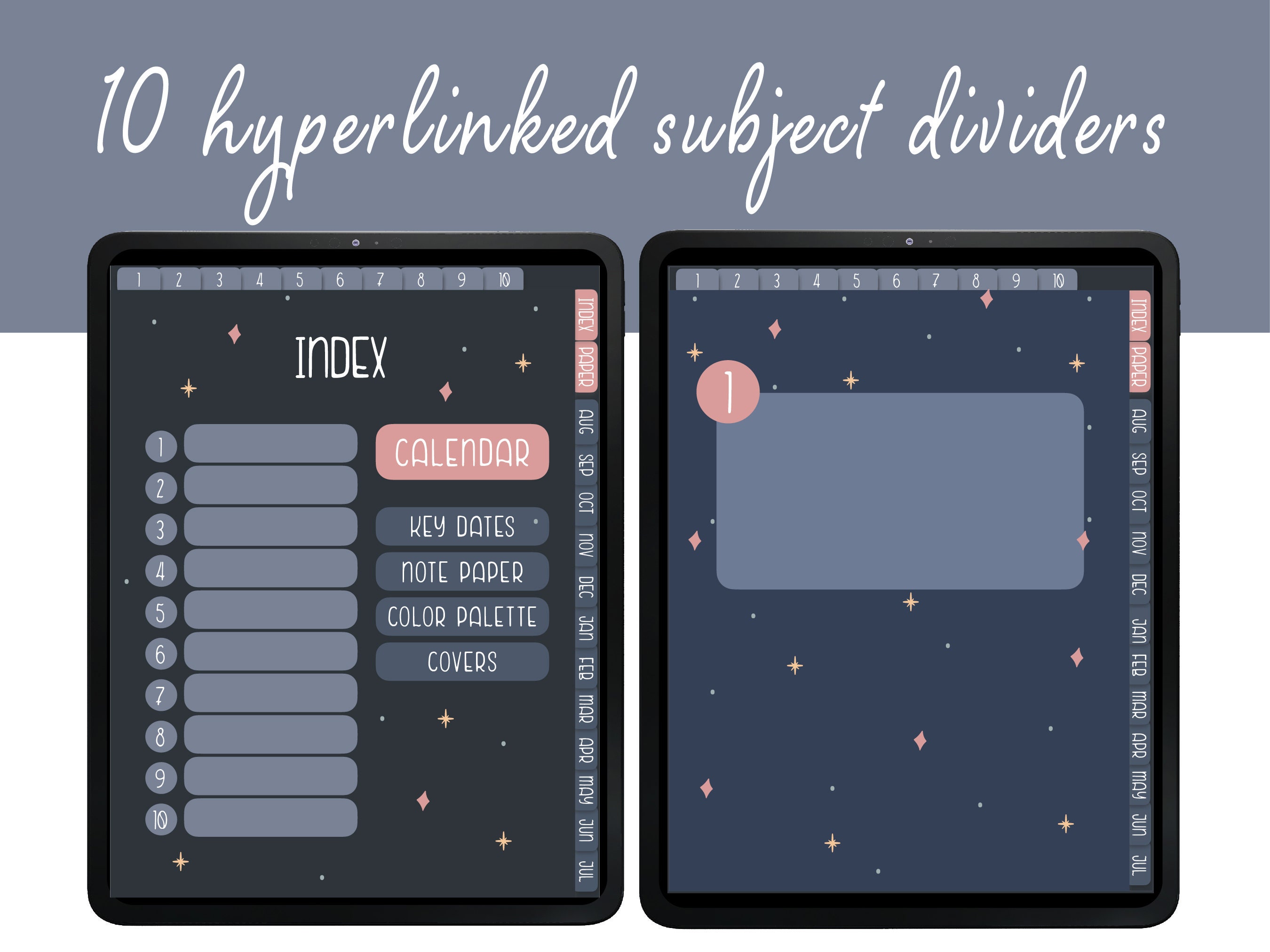 Mid-year Planner 2023-2024, Academic Planner Dark Mode, Witchy Digital ...