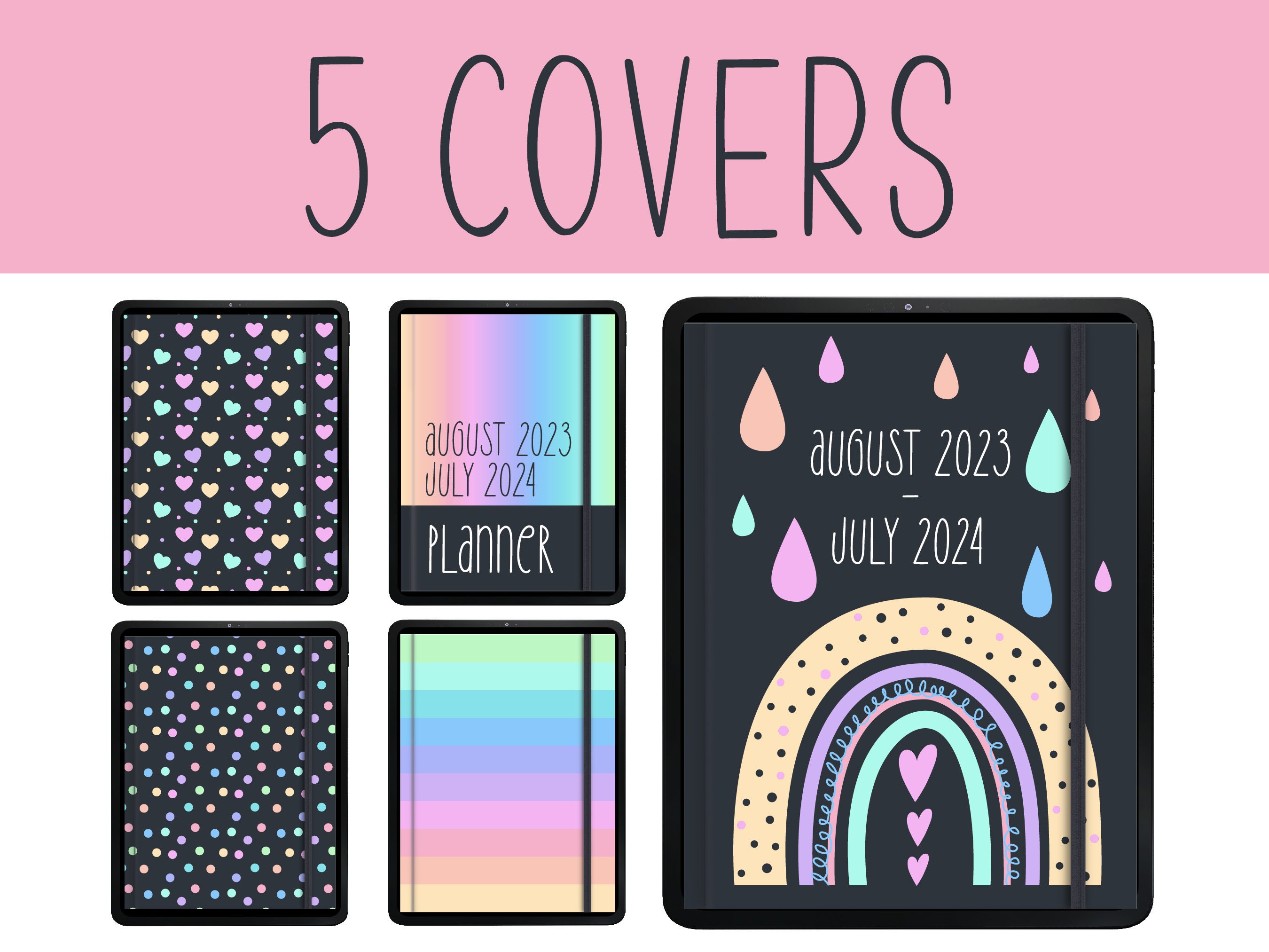 Digital Planner Aug 2023 July 2024 Mid-year Planner - Etsy