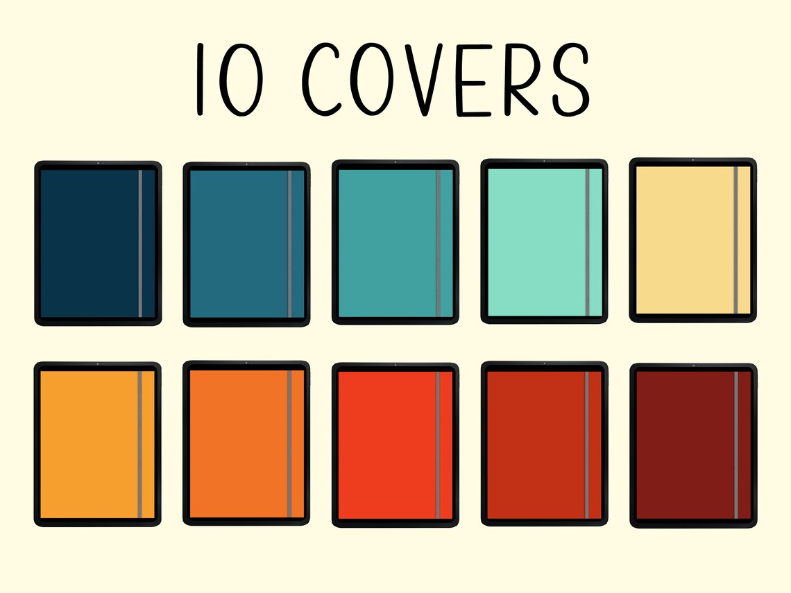 DIGITAL Notebook Goodnotes | Black Paper Notebook With Subject Tabs ...