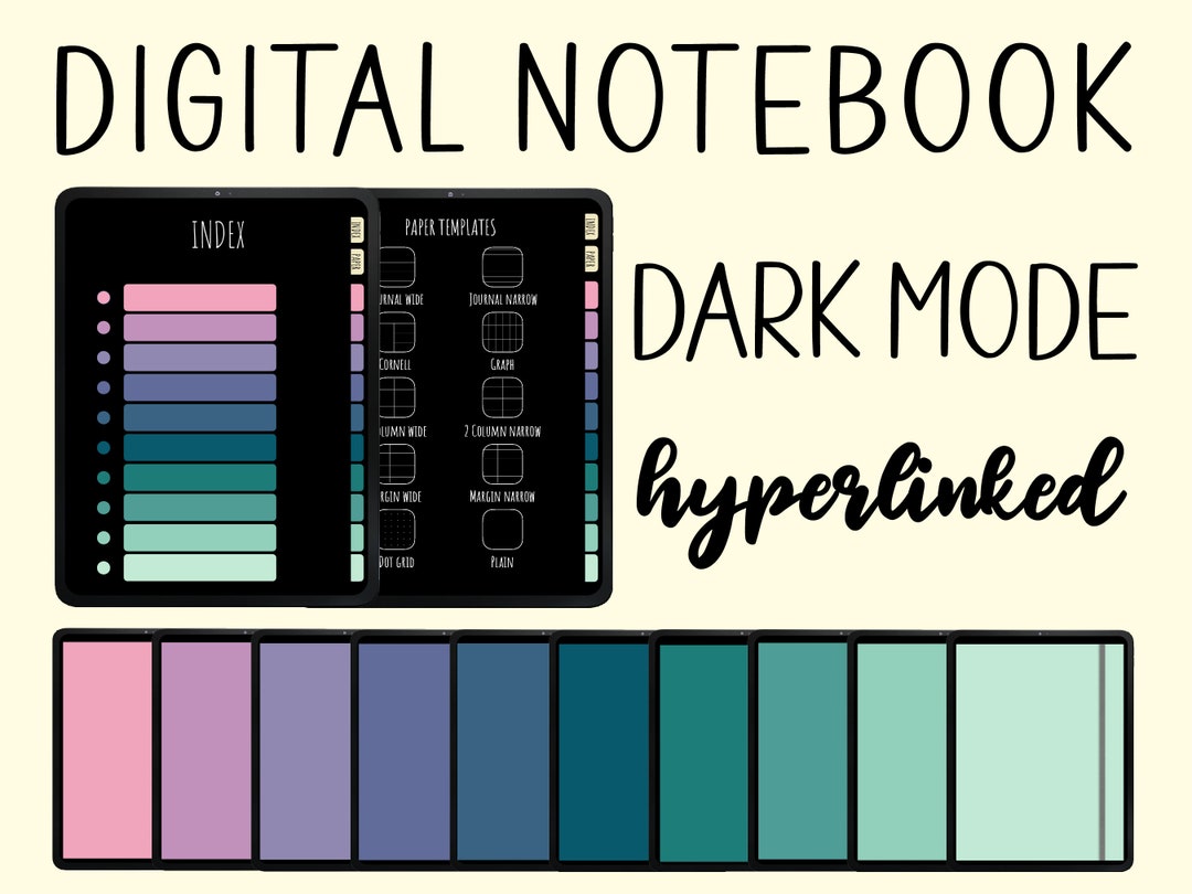 DIGITAL Notebook Boho | Goodnotes Notebook With 10 Hyperlinked Subject ...