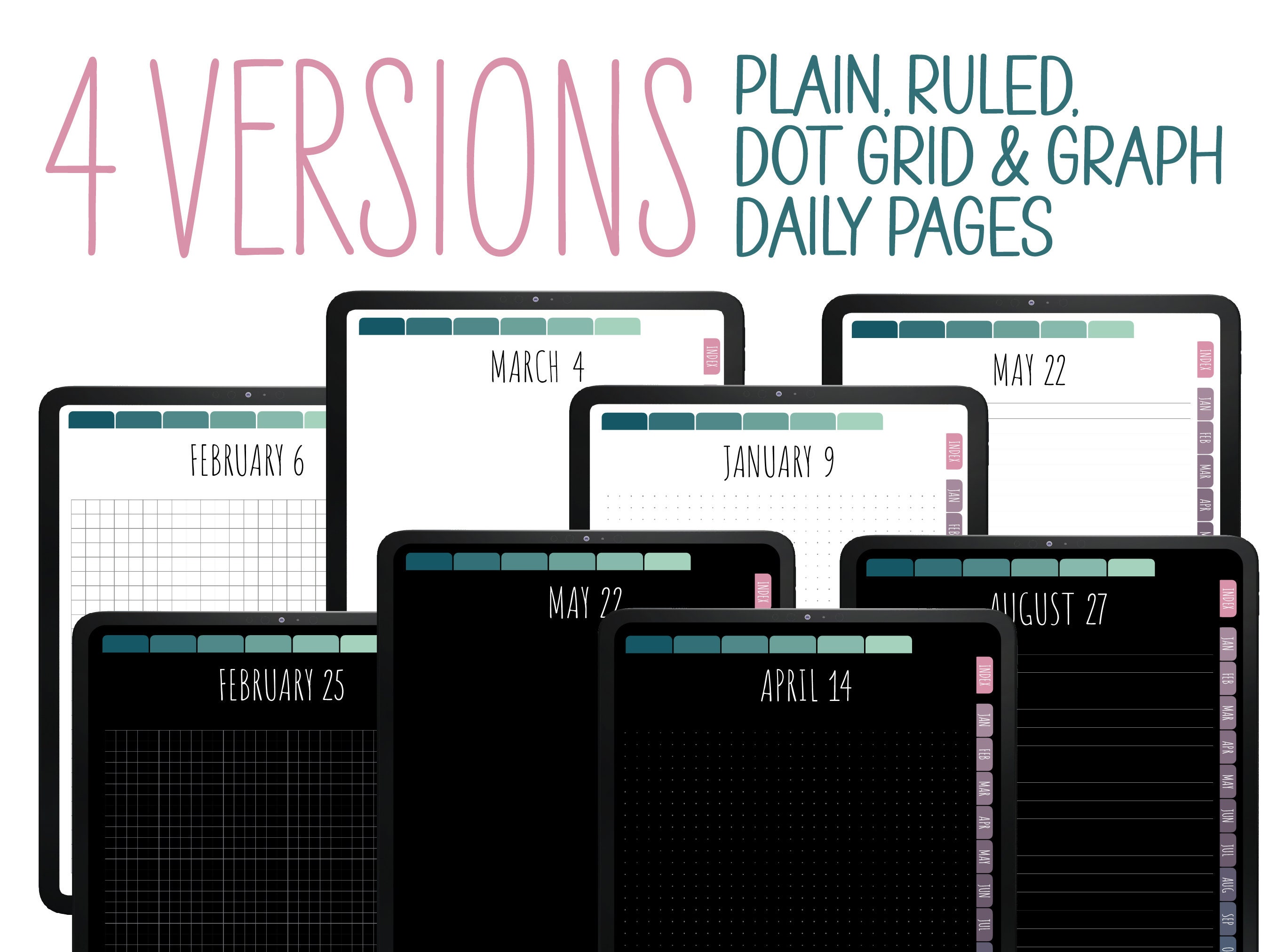 DIGITAL Journal BUNDLE Light Mode & Dark Mode, Digital Diary ...