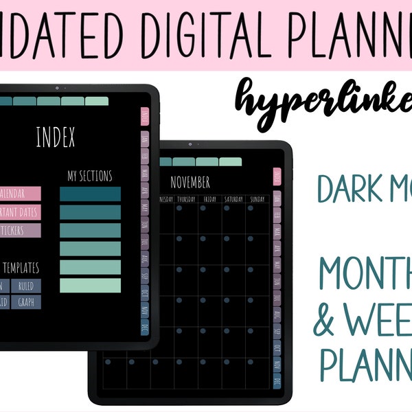 Undated Digital Planner - Etsy