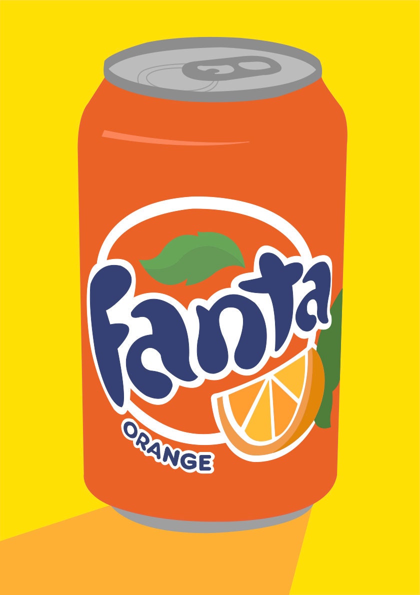 Fanta Orange Bold Art Print - Etsy