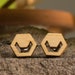 Collana geometrica taglio laser in legno, acciaio e caucciù triangoli ...