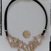 Collana geometrica taglio laser in legno, acciaio e caucciù - triangoli ...