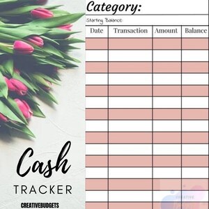Cash Envelope System Inserts Printable Expense Tracker - Etsy Canada