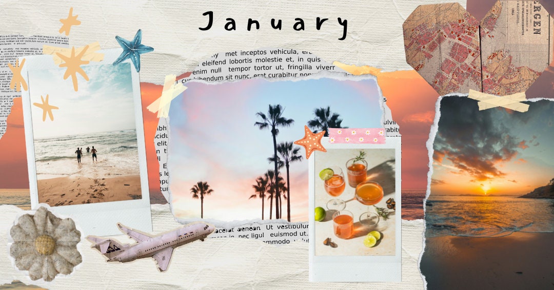 Digital Scrapbook Template X 6 | Photo Album | Instagram Template ...