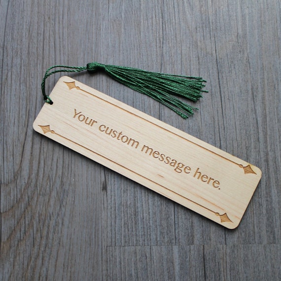 Custom Wooden Bookmark Personalized Wood Bookmark - Etsy