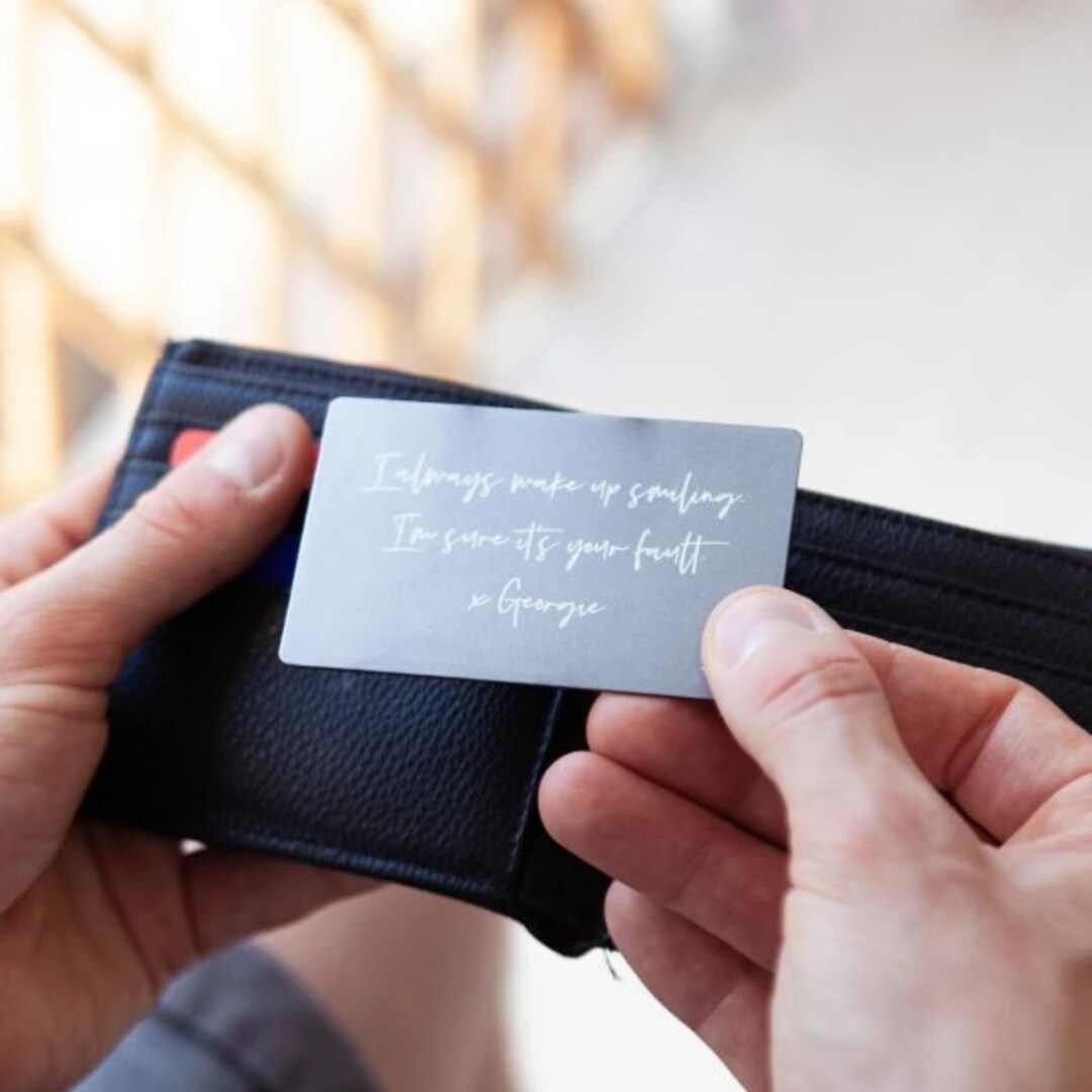 Personalized Metal Wallet Card - Etsy
