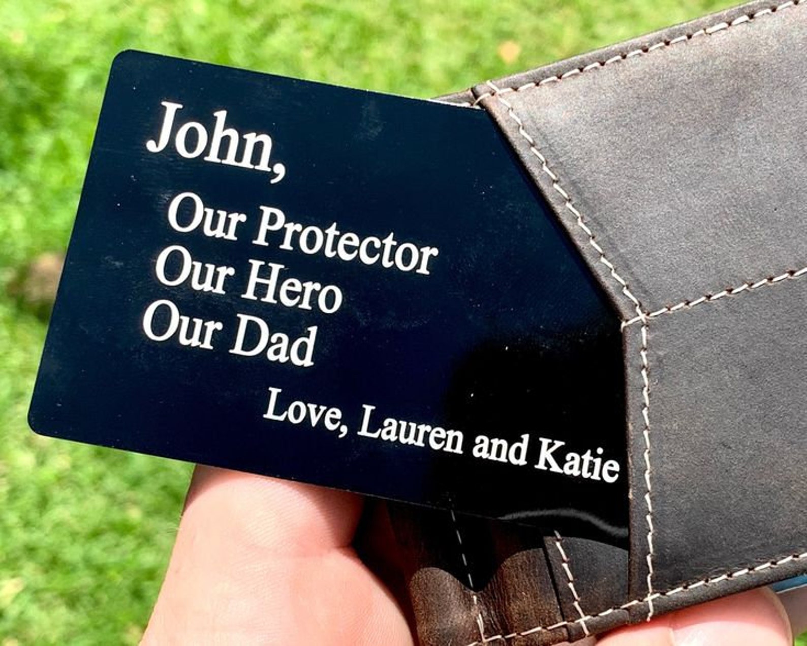 Personalized Metal Wallet Card - Etsy