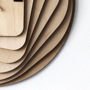 Round to Square Wooden Wall Clock | Minimalist Geometric Clock - Etsy