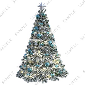 Christmas Tree Overlays, Christmas Pngs, Five Digital Files for Your ...