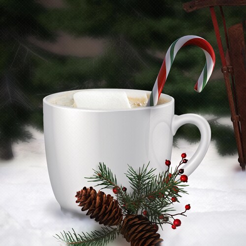 Hot Cocoa Backdrop Christmas Background Cocoa Background - Etsy