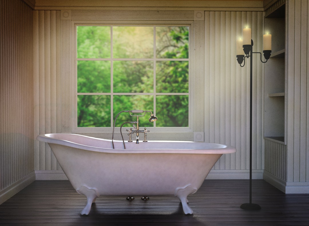 Bathtub Background, Digital Background, Pretty Bathroom, Boudoir ...