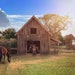 Farm Backdrop, Old Barn Background, Digital Background, Horse and ...