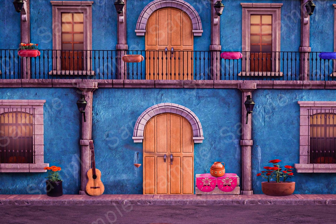 Mexican Home Digital Backdrop, Colorful Background, Child Background ...