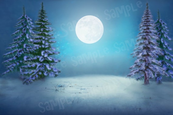 Winter Backdrop Snow Backdrop Digital Download Photoshop - Etsy