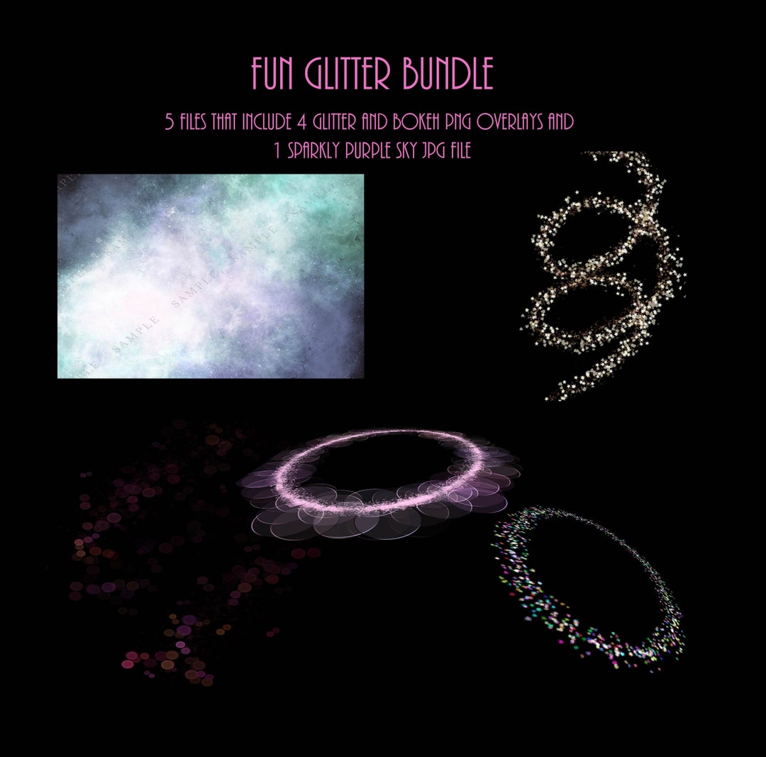 Glitter Overlay Bundle Sparkly Overlays for Photoshop - Etsy