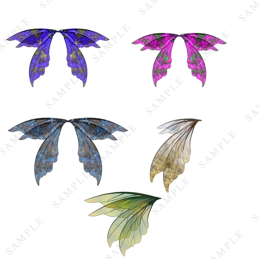 Fairy Wing Overlays, Digital Download, Composite Pngs, Five Fairy Wings ...