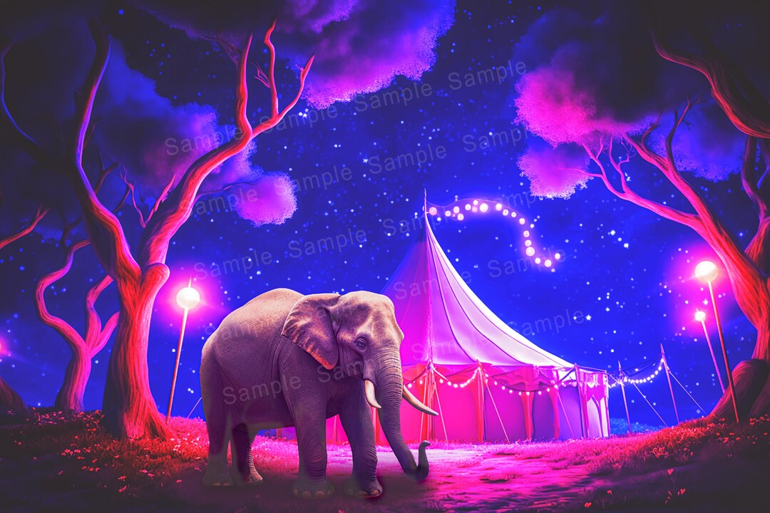 Circus Backdrop Pink Circus Tent Composite Backdrop for You - Etsy