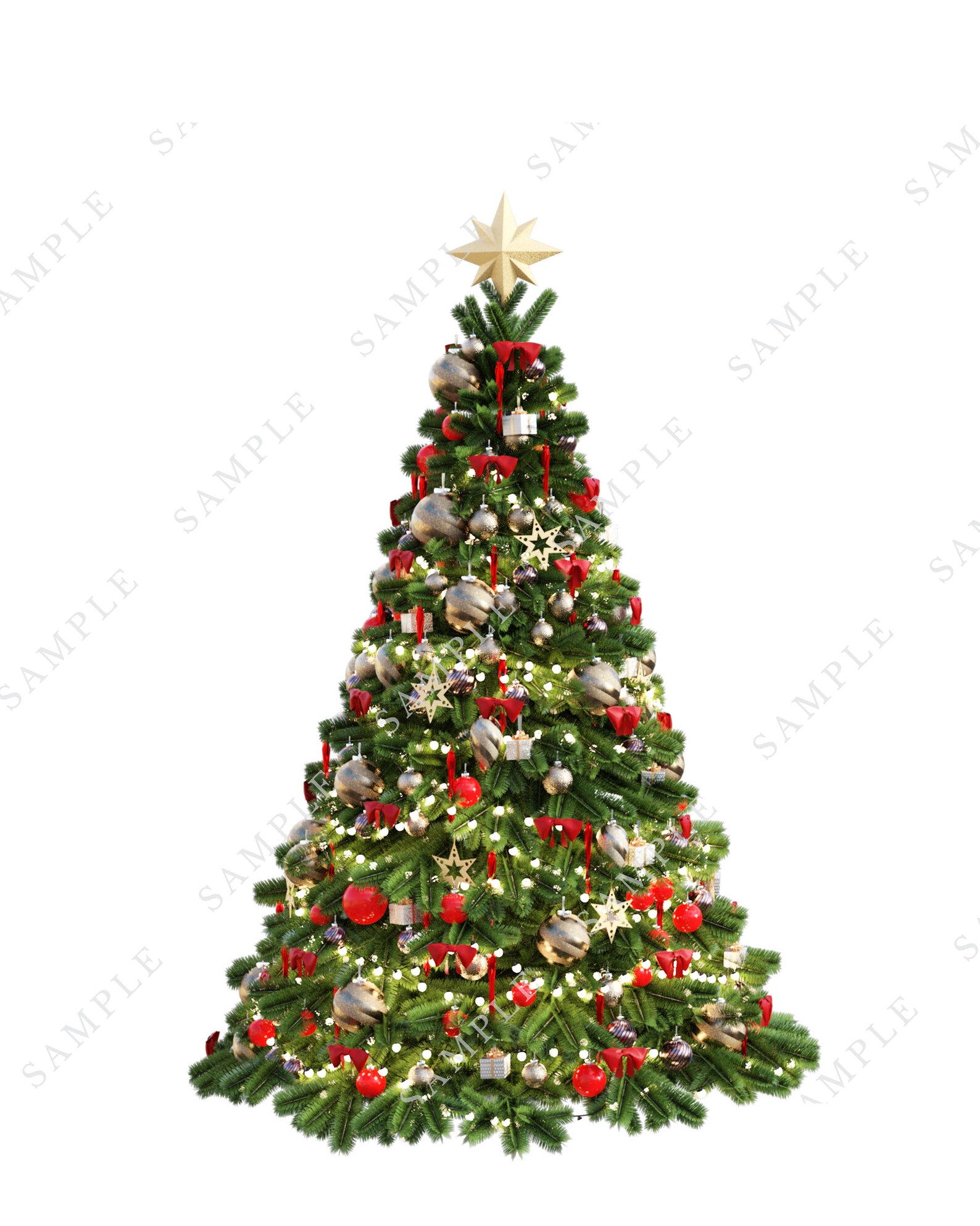 Christmas Tree Overlays Christmas Pngs Five Digital Files - Etsy