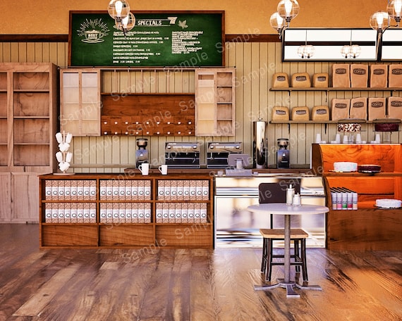 Coffee Shop Backdrop Coffee Shop Backdrop