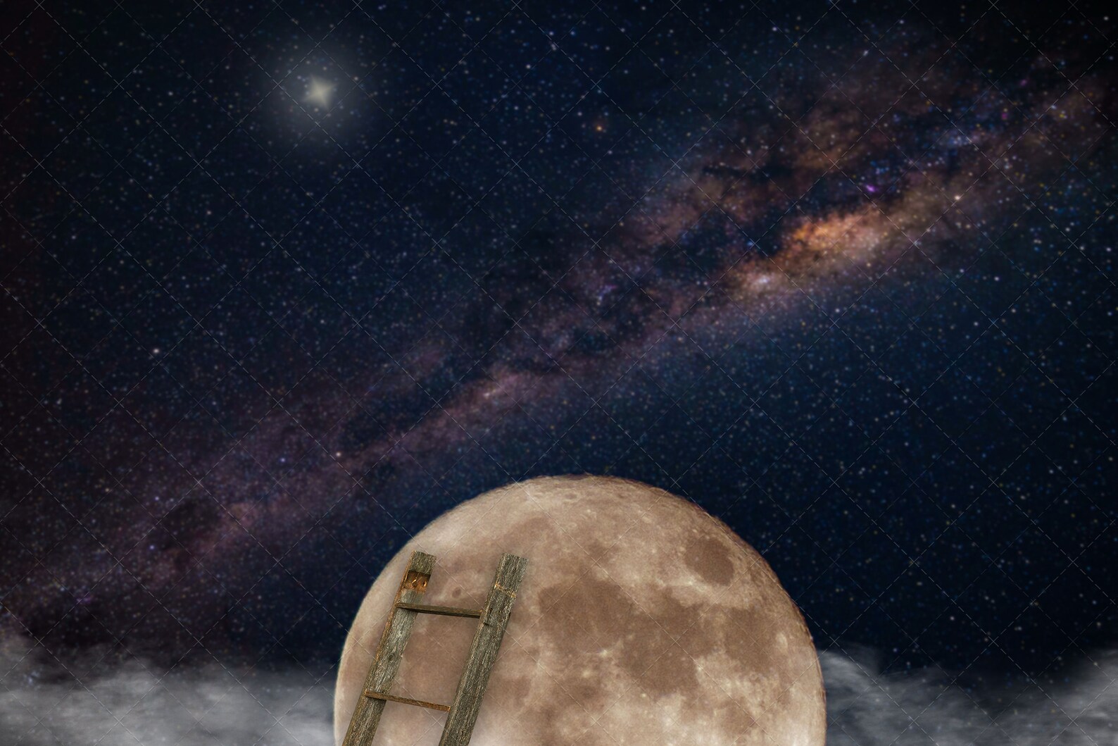 Moon and Stars Digital Background Moon Backdrop Photoshop - Etsy