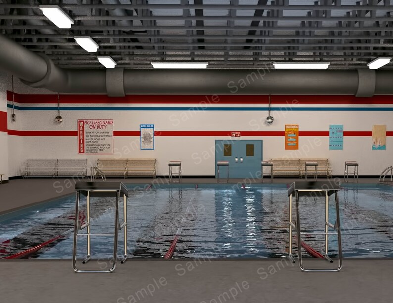 Pool Background Sports Backdrop Senior Backdrop Swim Team - Etsy