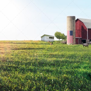 Digital Backdrop of Rustic Pasture and Barn Scene | Etsy